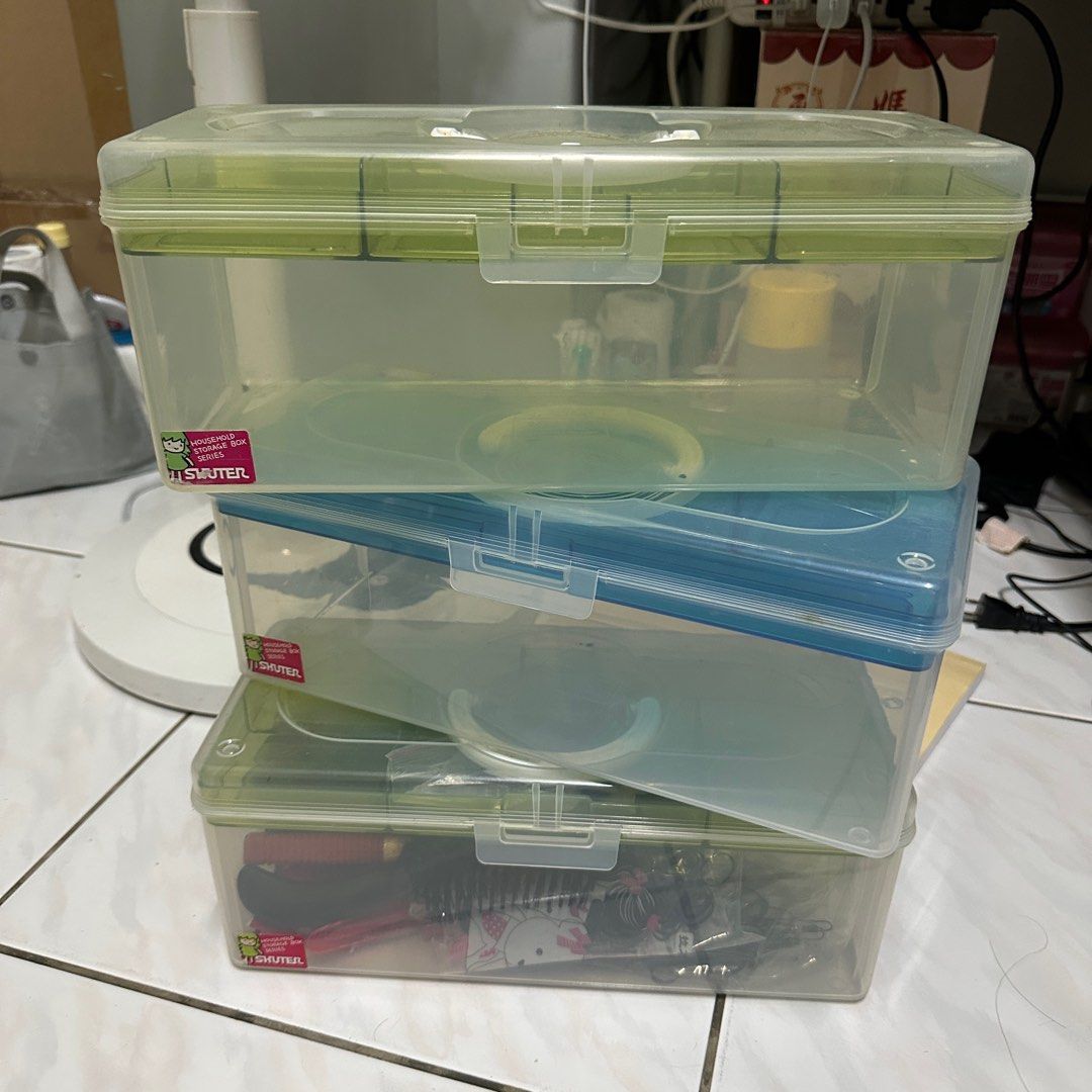 樹德 工具透明收納盒（32x13.5x11cm）雙層 萬用手提盒 工具箱 零件箱 收納盒 整理箱 文具收納, 家具及居家用品, 居家改善及收納用品, 收納箱及袋在旋轉拍賣