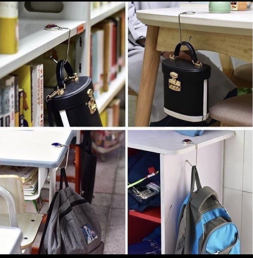掛鈎神器 掛書包 鉤子 桌邊 學生課桌 桌面 便攜 掛包 神器 辦公室 書桌 掛鉤, 家具及居家用品, 居家改善及收納用品, 掛鉤和衣架在旋轉拍賣