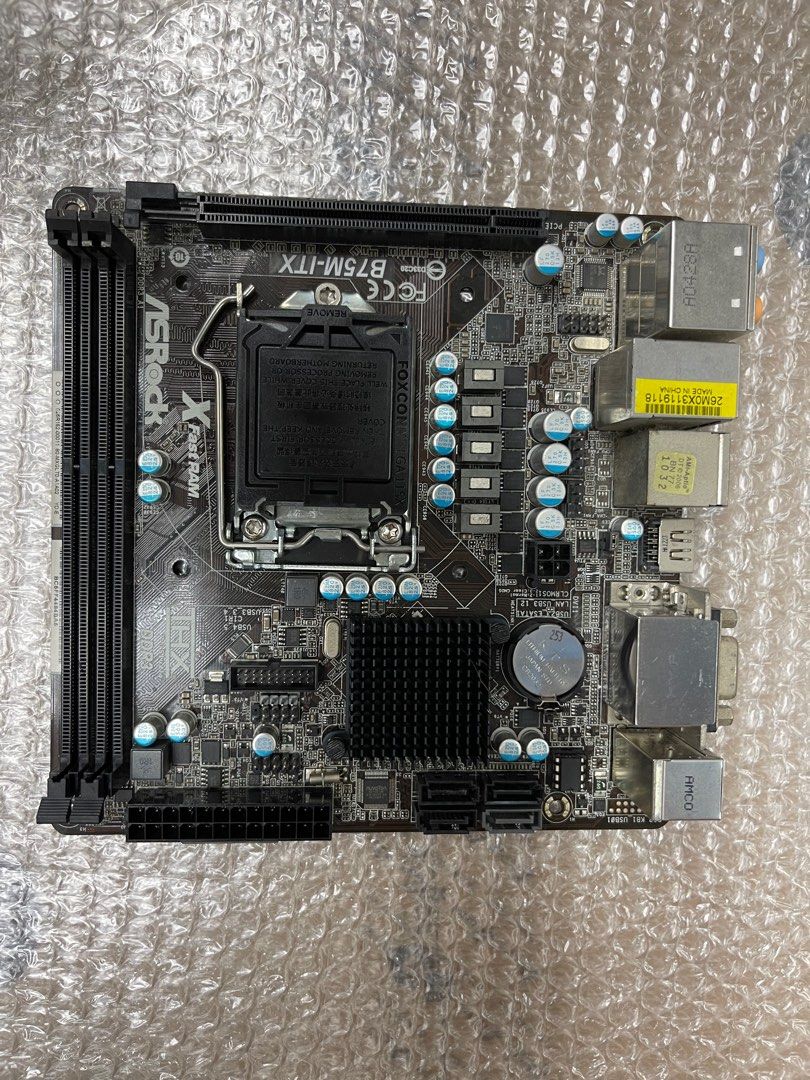 二手 ASROCK B75M-ITX B75 DDR3 LGA1155 ITX MB, 電腦＆科技, 電腦周邊及配件, 電腦周邊產品 ...