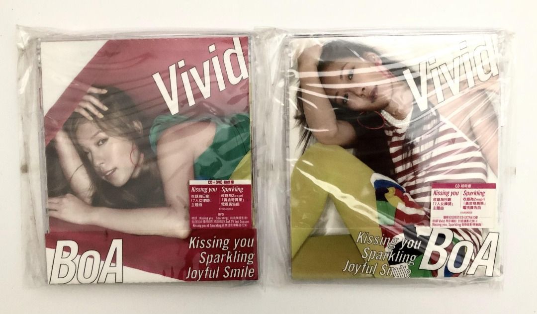 寶兒 BoA 日文單曲 亮彩繽紛Vivid Kissing you/sprkling (CD+DVD初回版)+(CD初回版), 書籍、休閒與玩具, 樂器、音樂相關, CD、DVD在旋轉拍賣
