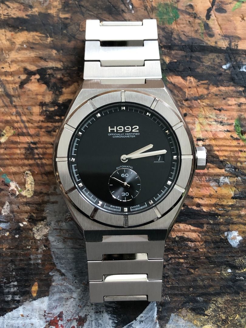 [ H992 ] ~~ 2022 /7/15發布新的瑞士手錶品牌 42mm 黑面鋼帶 一手錶 99%新品 Full Set 有咭有盒 ...