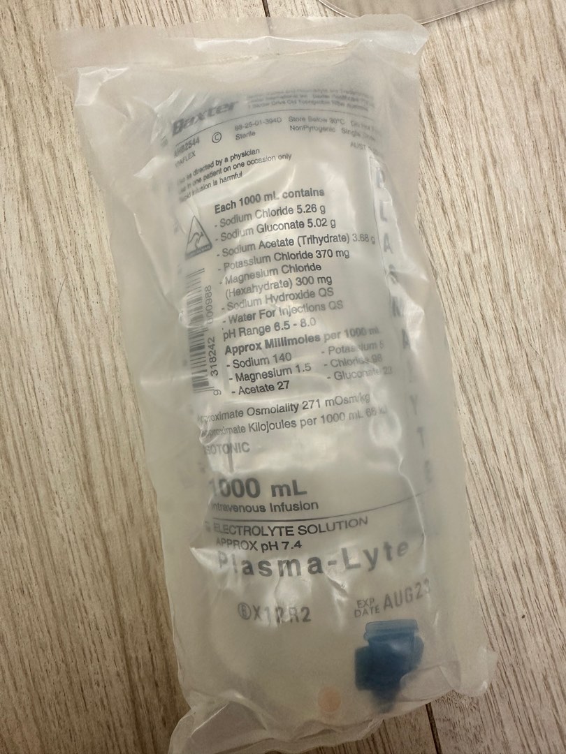 皮下水 Baxter Plasma-lyte 1000ml (exp Aug 2023), 寵物用品, 寵物家品及其他 - Carousell