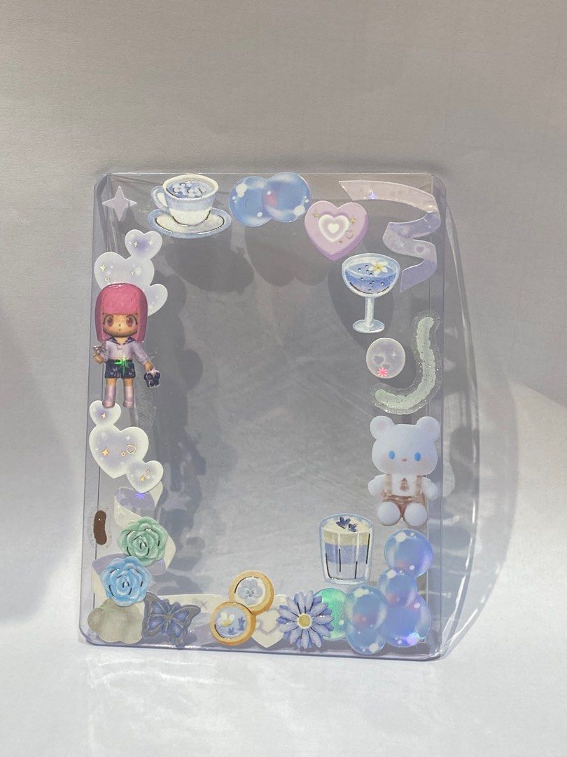 [ wts / lfb ] kpop decorated toploader pc photocard blue white green ...