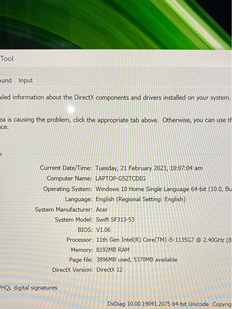 ACER SWIFT 3 SF313-53/ INTEL EVO CORE I5 11TH GEN 2.4GHz/ 8GB RAM ...