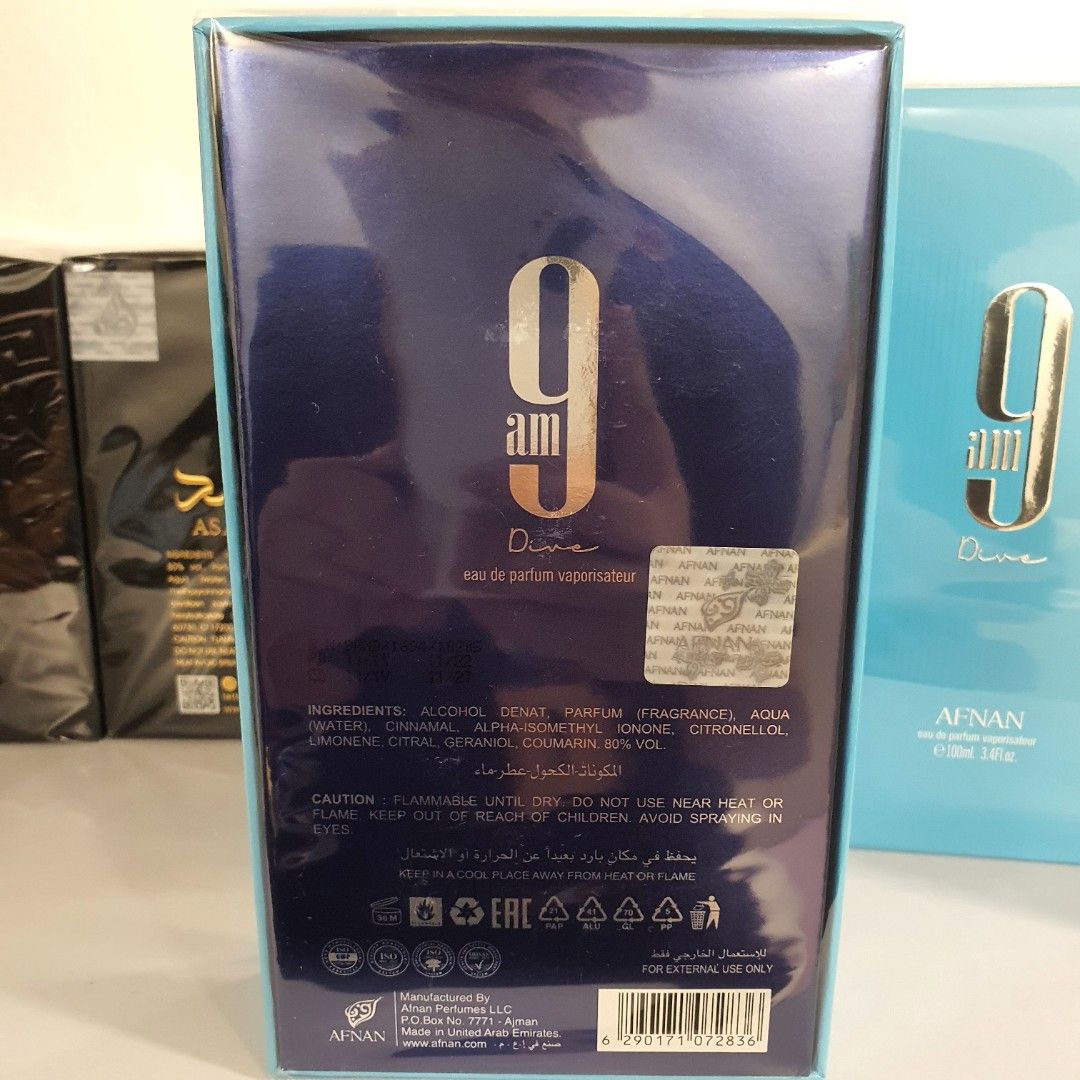 Afnan 9am dive eau de parfum, Beauty & Personal Care, Fragrance & Deodorants on Carousell
