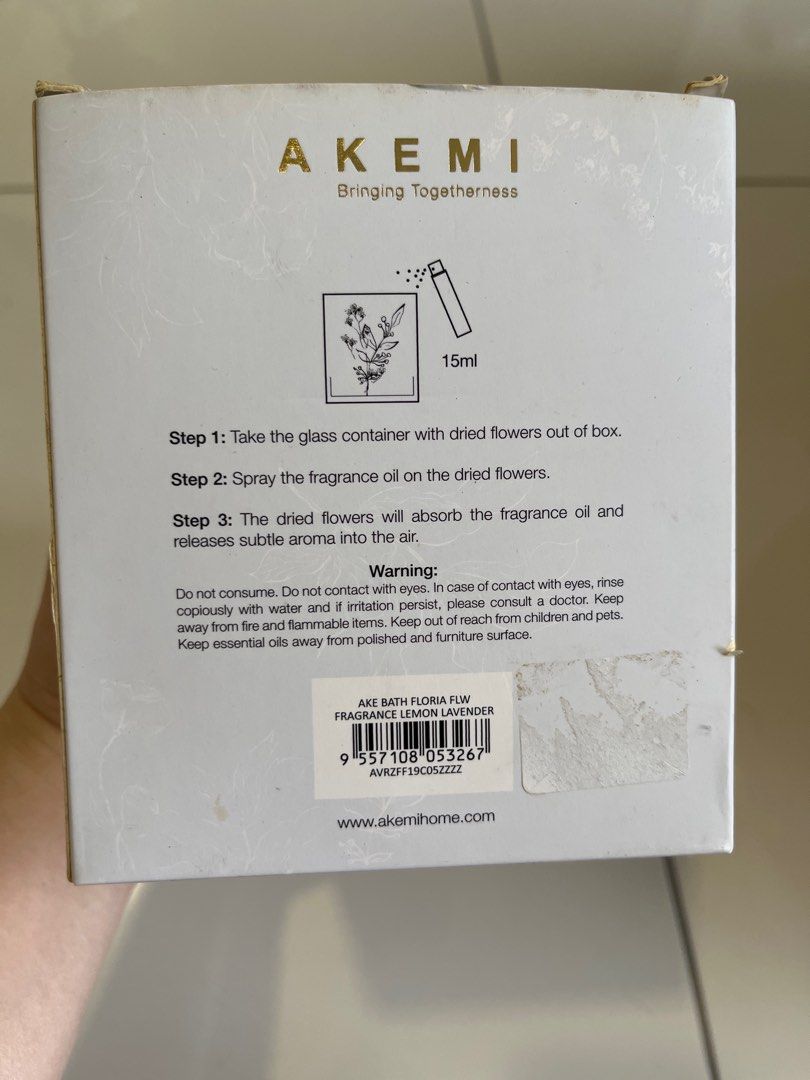 Akemi Lemon Lavender Reed Diffuser, Furniture & Home Living, Home Decor ...