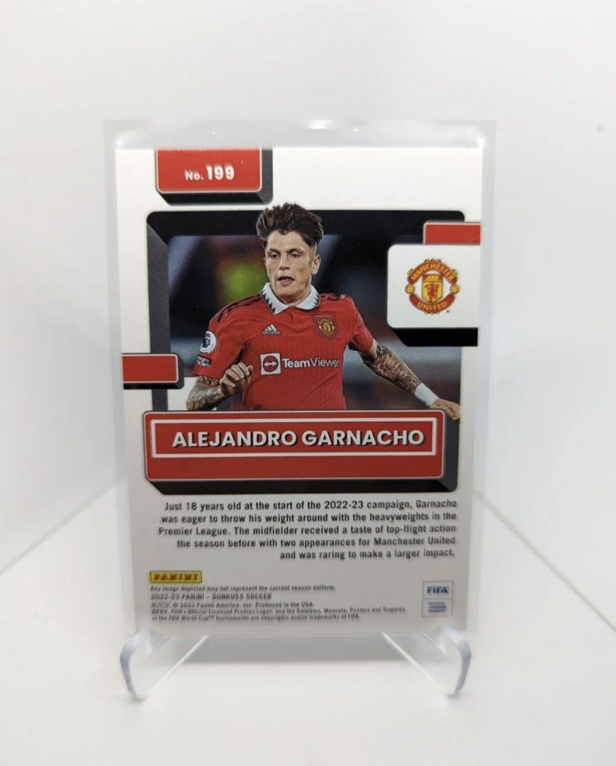 ALEJANDRO GARNACHO Panini 2022-23 Donruss Manchester United Rated ...
