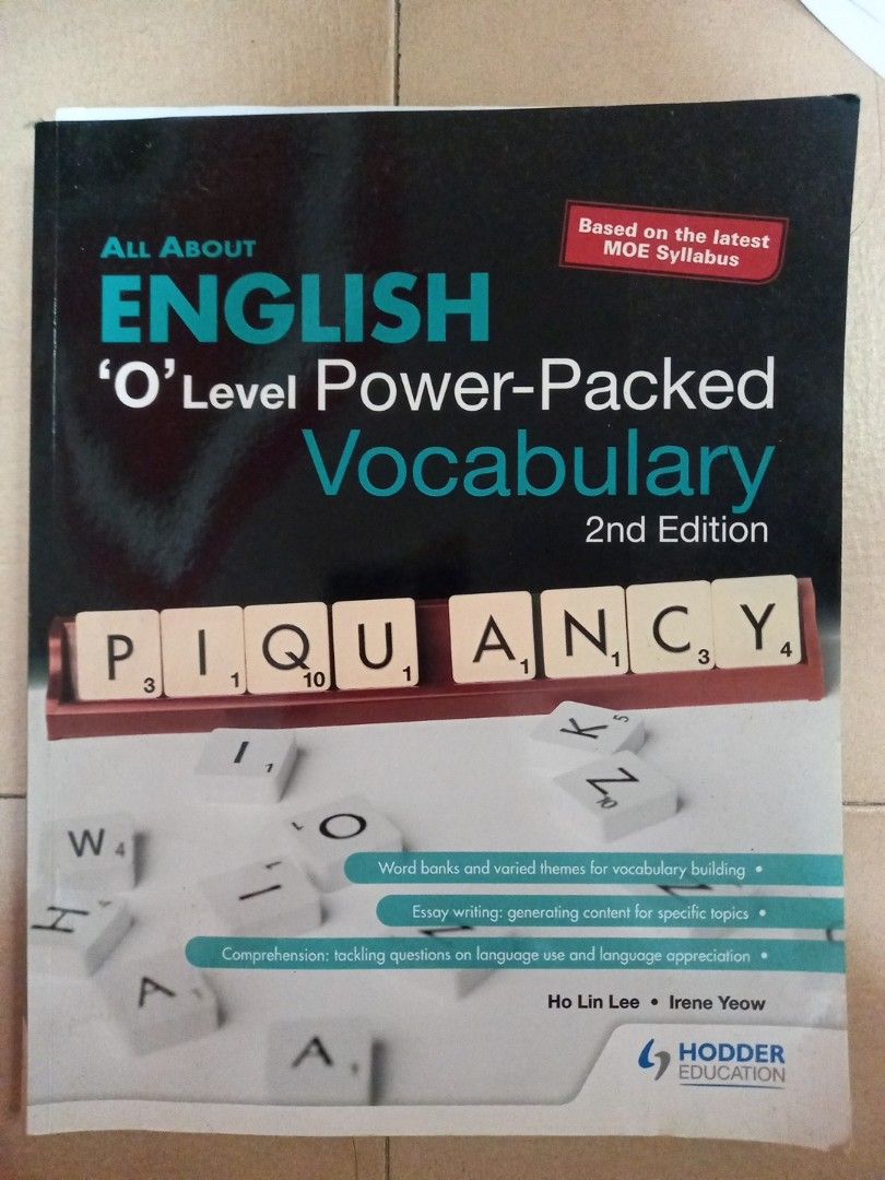 All about English O level power-packed vocabulary, Hobbies & Toys ...