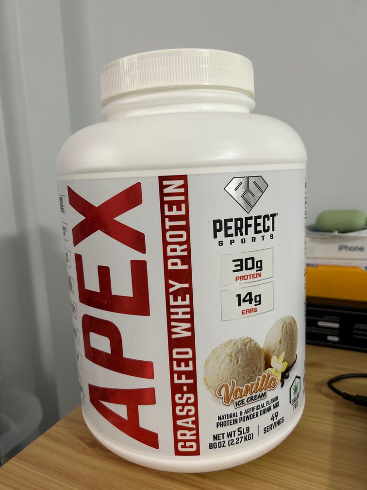 APEX Grass-Fed Whey Protein (vanilla ice cream), Health & Nutrition ...