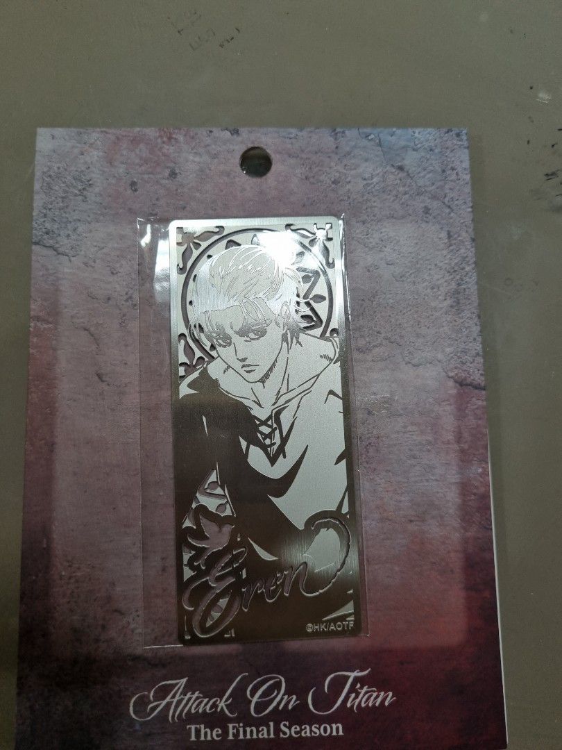 Attack on Titan Levi / Eren metal bookmark, Hobbies & Toys, Toys ...