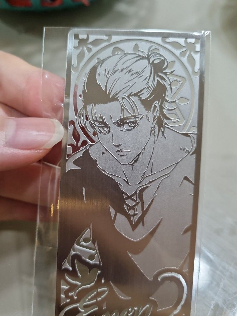 Attack on Titan Levi / Eren metal bookmark, Hobbies & Toys, Toys ...