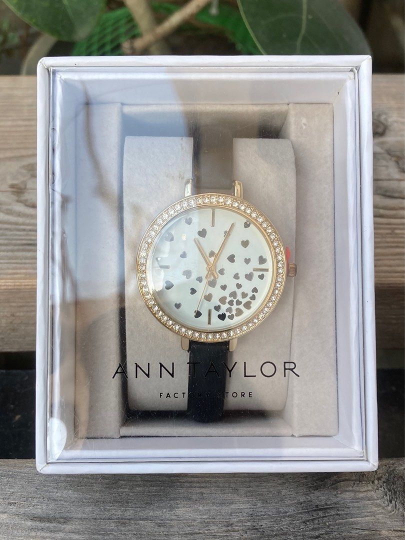 Authentic Anne Taylor Watch with Tiny Hearts, Women's Fashion, Watches ...
