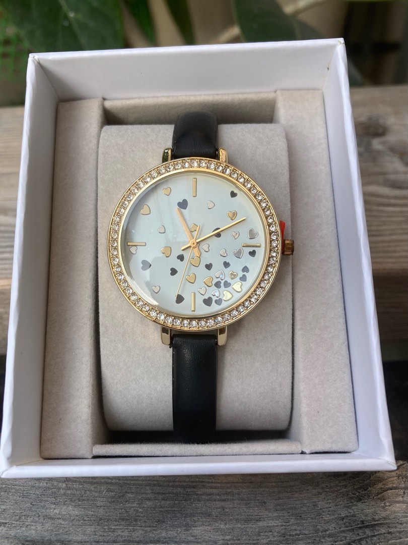 Authentic Anne Taylor Watch with Tiny Hearts, Women's Fashion, Watches ...