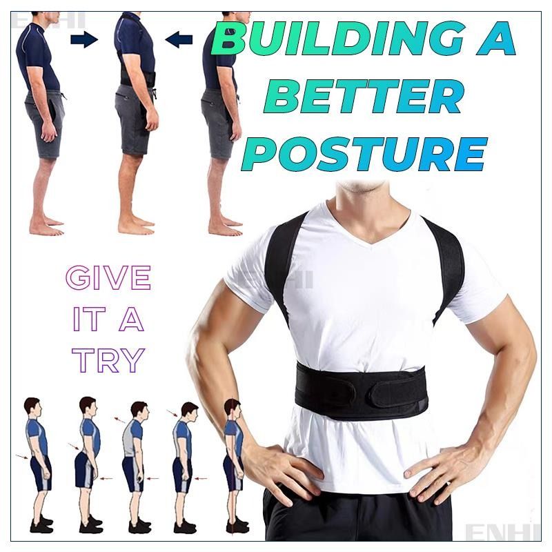 Back Support Belt Posture Shoulder Correction, Health & Nutrition ...