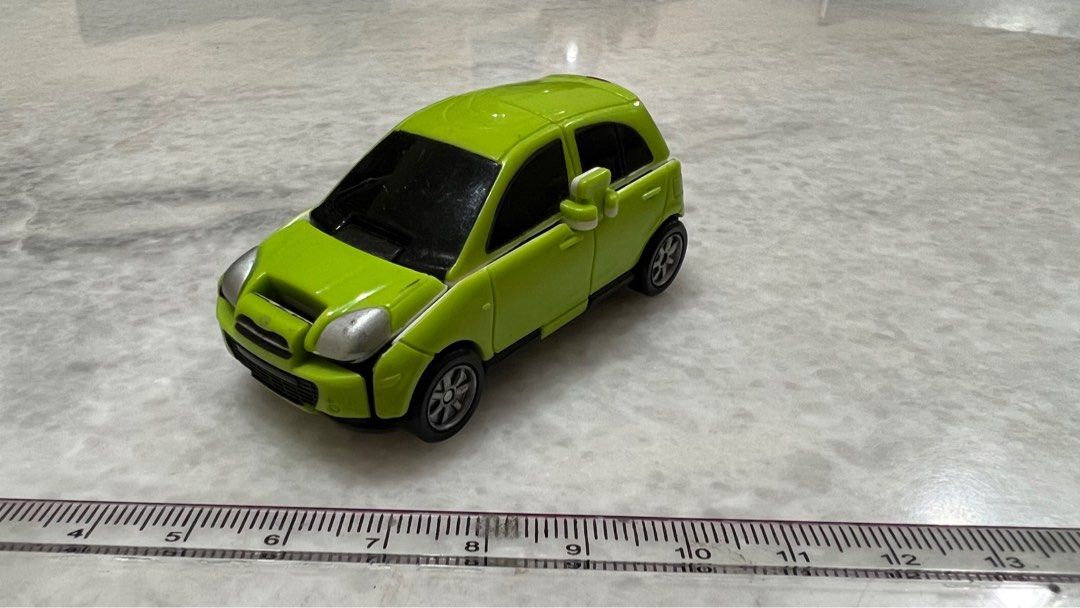 BANDAI DISCAST 1/64 NISSAN MARCH JAPAN POLICE CAR CAN BE TRANSFORMS TO ...