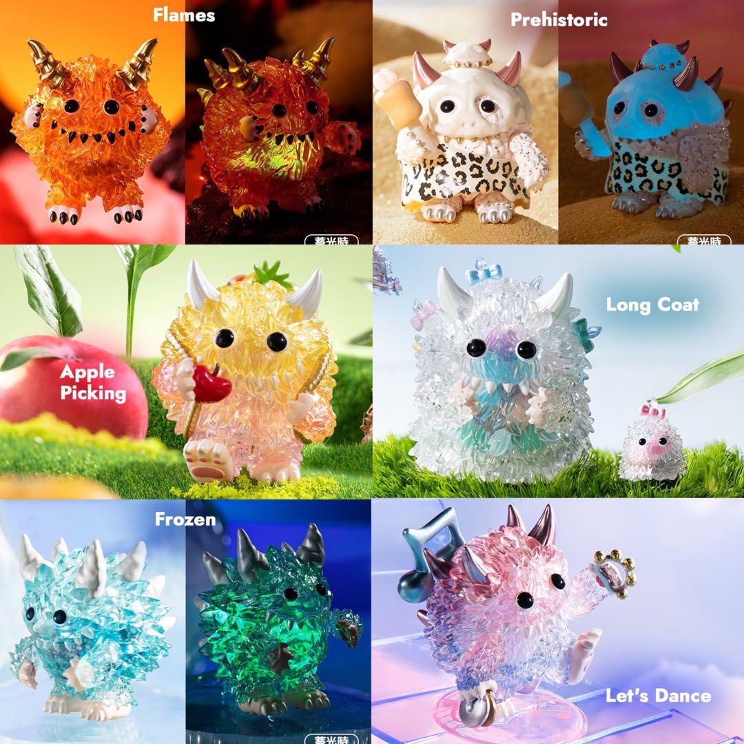 BNIF - FLAMES POPMART INSTINCTOY Monster Fluffy Joyful Life Series ...