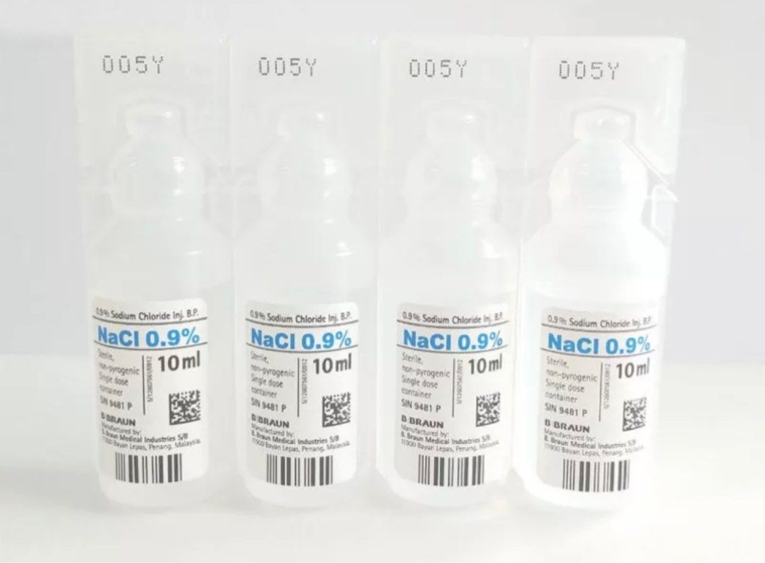 BRAUN NaCL Saline Solution - CHEAP!!, Health & Nutrition, Medical ...