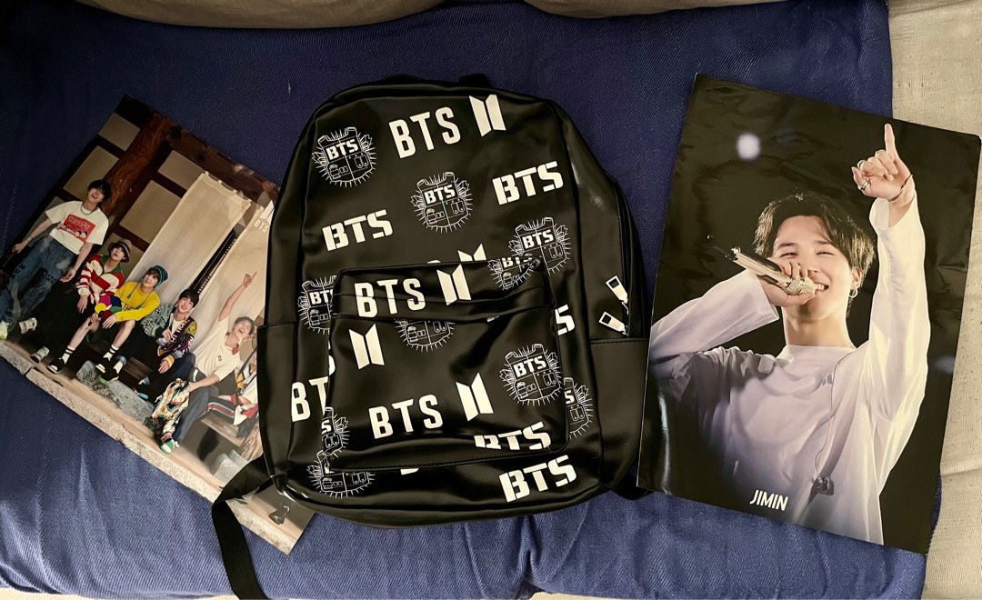 BTS backpack with Free posters, Hobbies & Toys, Memorabilia ...