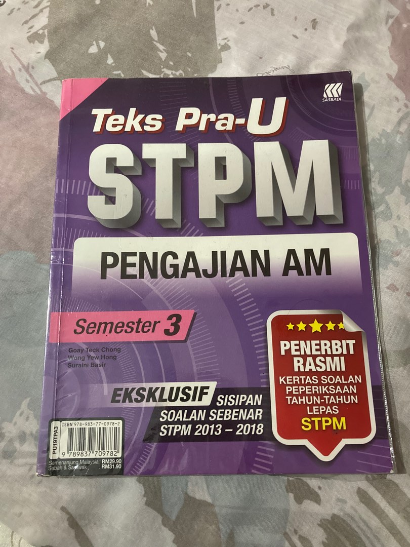 BUKU PENGAJIAN AM STPM SEM 3, Hobbies & Toys, Books & Magazines ...