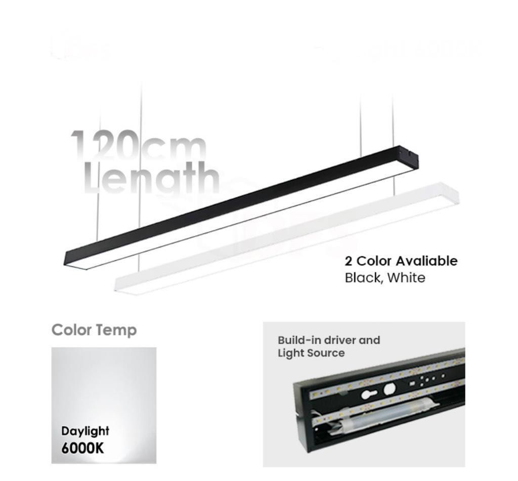 Ceiling linear LED light Office light 6000k 20 watts 1.2m , Furniture ...