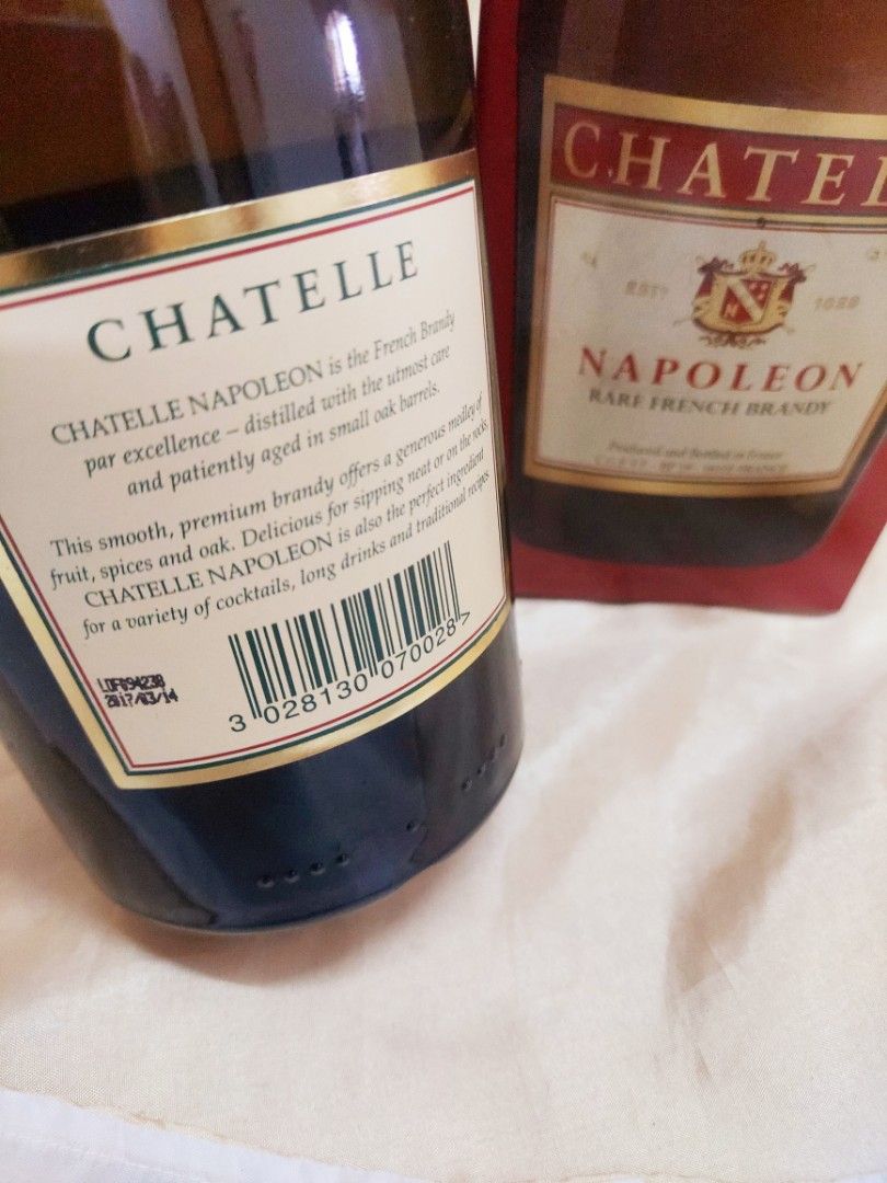 CHATELLE NAPOLEON VSOP FRENCH BRANDY 1L kadar 40% on Carousell