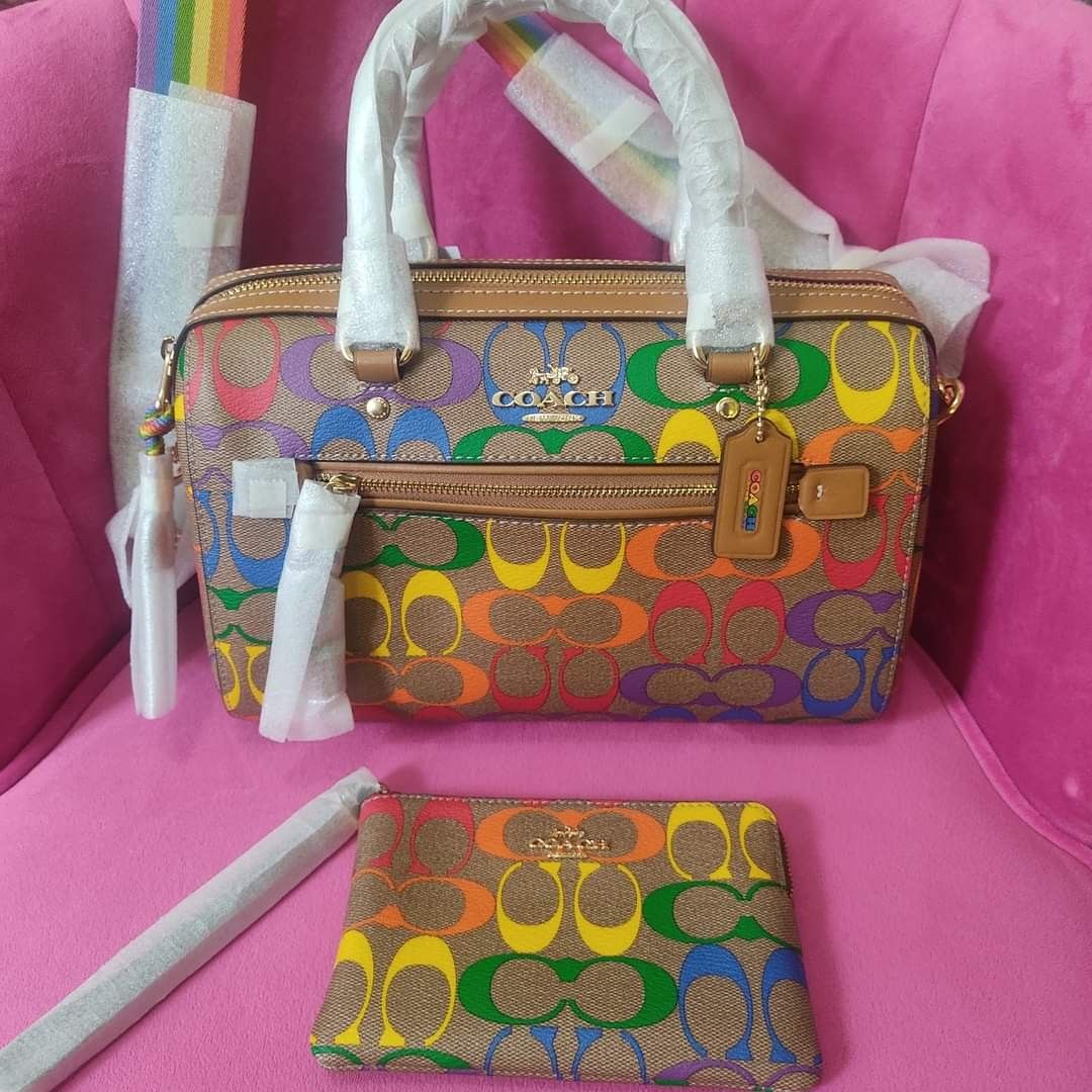 Coach Rowan Rainbow pride seriesi, Luxury, Bags & Wallets on Carousell