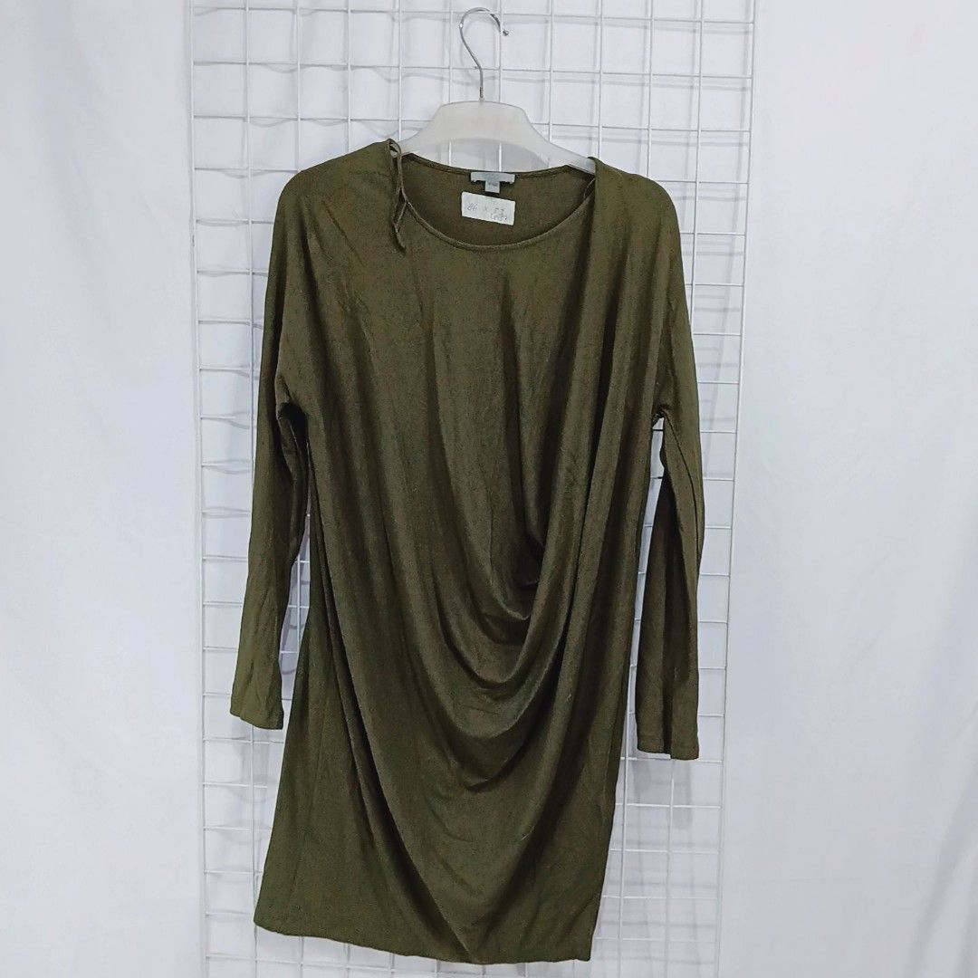 Cos Green Army Dress, Fesyen Wanita, Pakaian Wanita, Gaun & Rok di ...