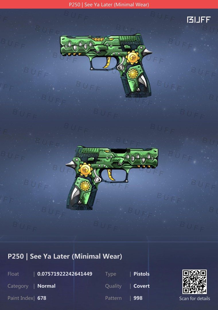 CSGO P250 See Ya Later, Video Gaming, Gaming Accessories, In-Game Products on Carousell