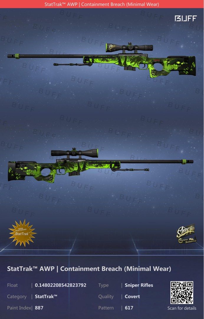 CSGO ST AWP Containment Breach, Video Gaming, Gaming Accessories, In ...