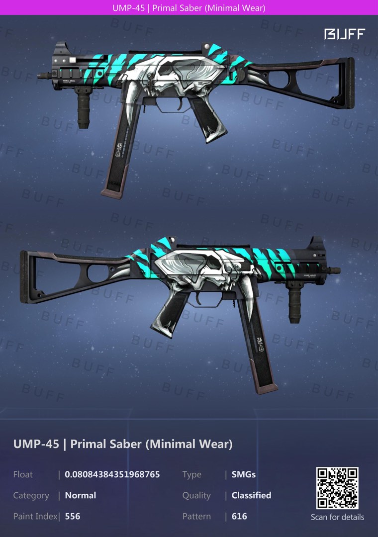 CSGO UMP-45 Primal Saber, Video Gaming, Gaming Accessories, In-Game Products on Carousell