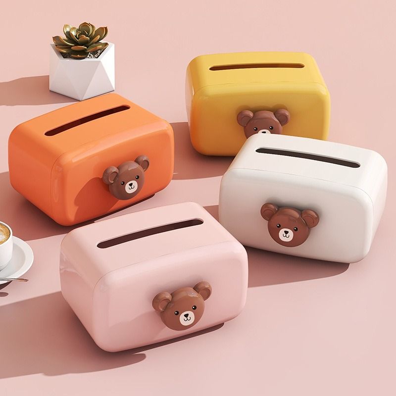Cute cartoon simple light luxury tissue box [Stock inSG], Furniture ...