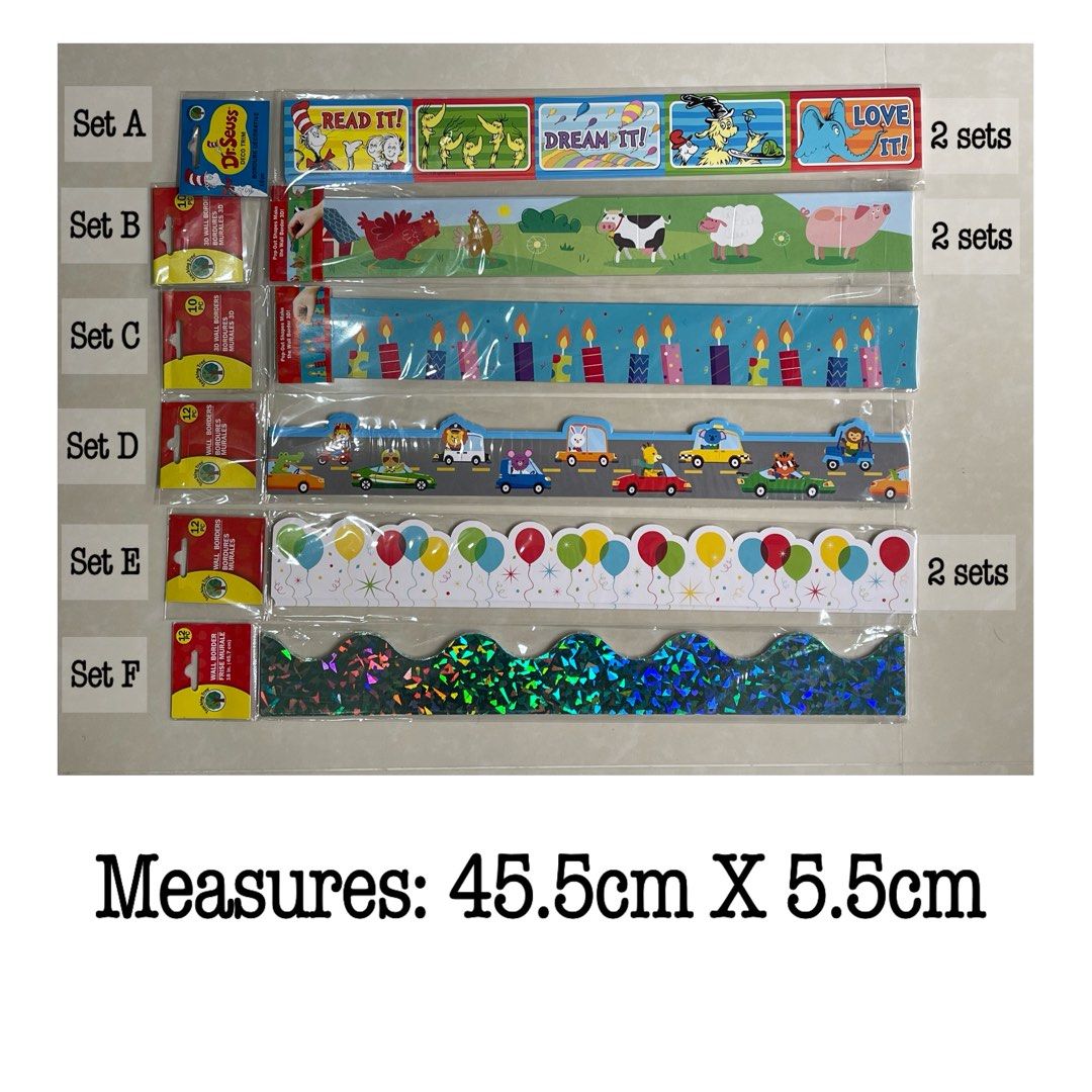 Teacher Resource: Decorative classroom borders, Hobbies & Toys ...