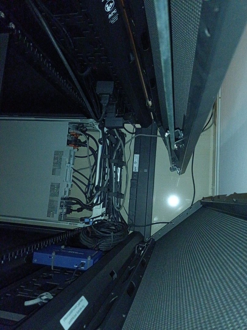 dell server rack + two server + kvm monitor + backup power supply ...