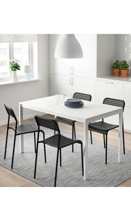 Dining Table Set, ikea brand new dining table with 4 chair Malm Brimnes Hemnes Nordli Mackapar ...