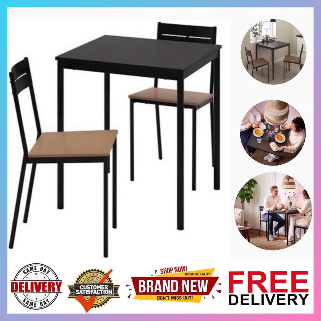 Dining Table Set ikea dining table with 2 chairs brand new free delivery Malm Brimnes Hemnes ...