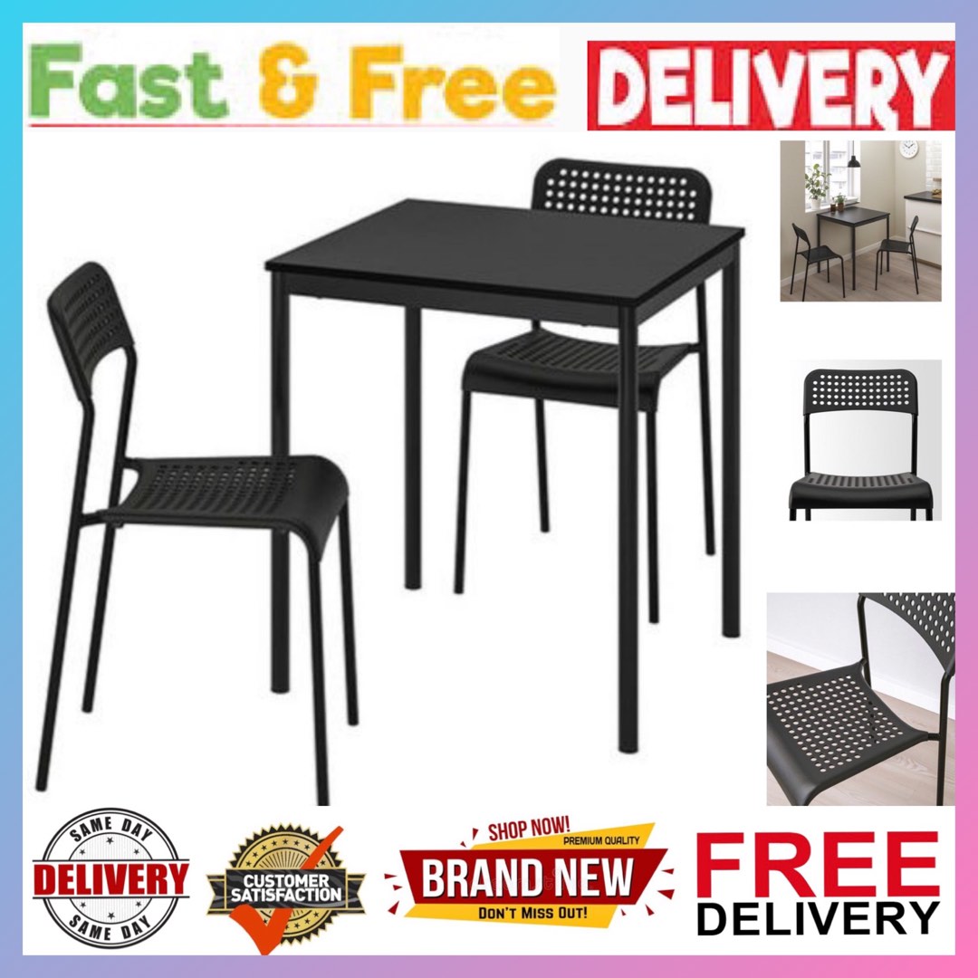 Dining Table Set, ikea dining table with 2 chairs Malm Brimnes Hemnes ...