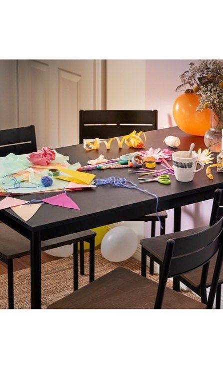 Dining Table Set, ikea dining table set with 4 chair Malm Brimnes ...