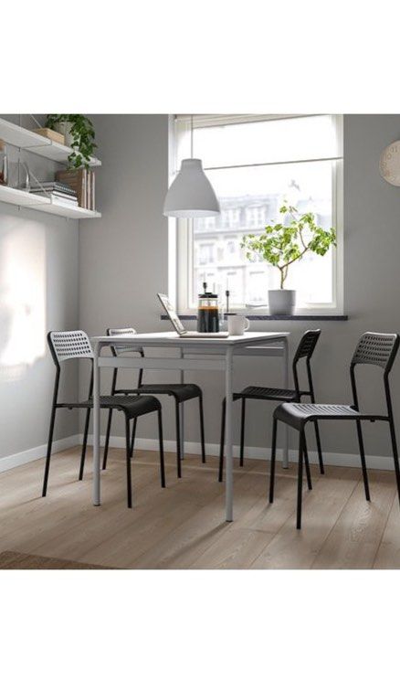 Dining Table Set, ikea dining table set with 4 chairs, brand new table and chairs Malm Brimnes ...