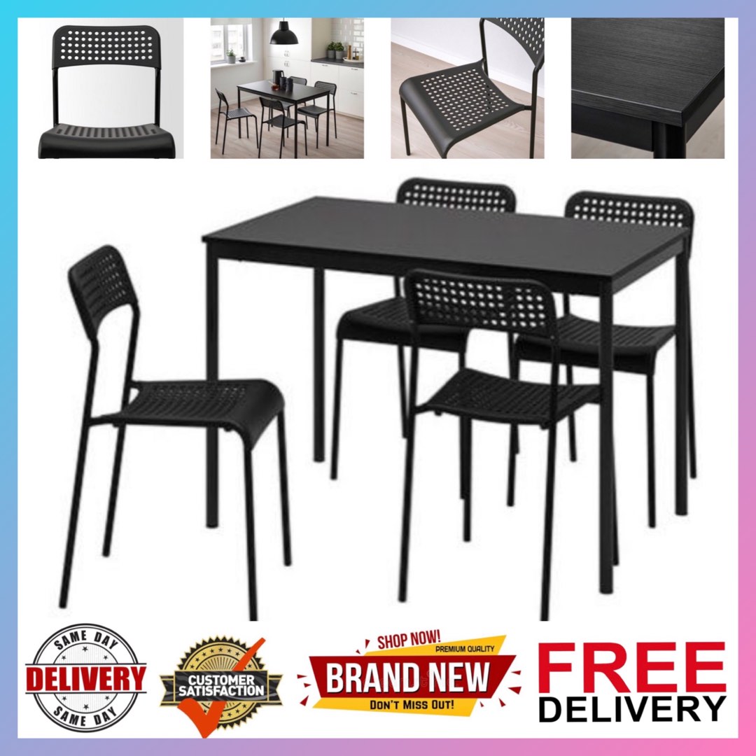 Dining Table Set, ikea dining table with 4 chairs Malm Brimnes Hemnes ...