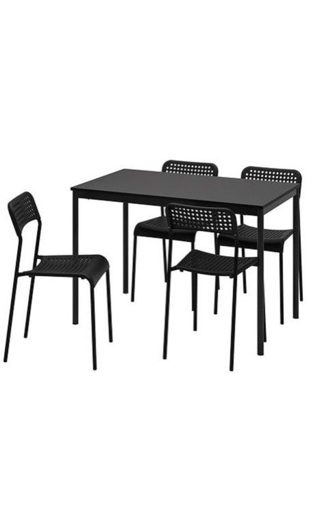 Dining Table Set, ikea dining table with 4 chairs Malm Brimnes Hemnes ...