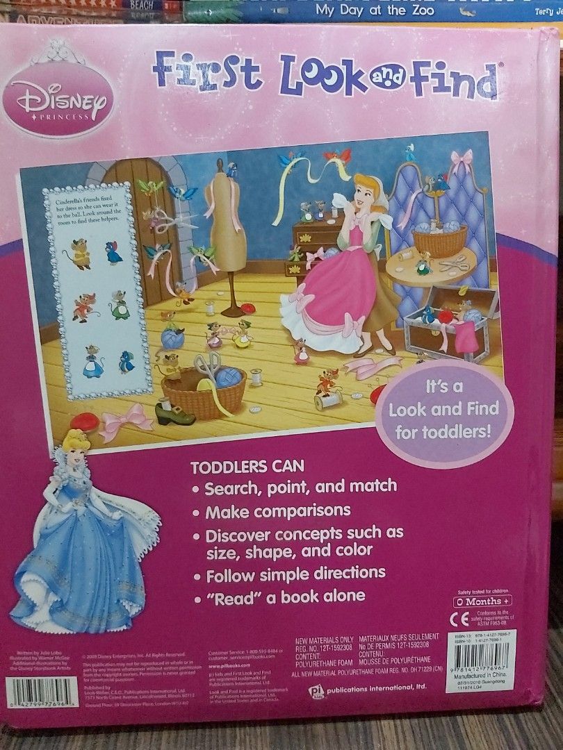DISNEY PRINCESS First Look and Find Large Book, Hobbies & Toys, Books ...