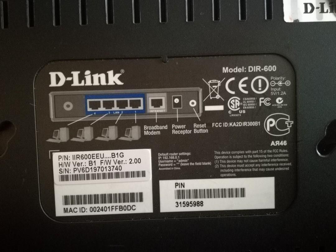 D-Link modem router wireless 150 router , D Link model DIR-600 ...