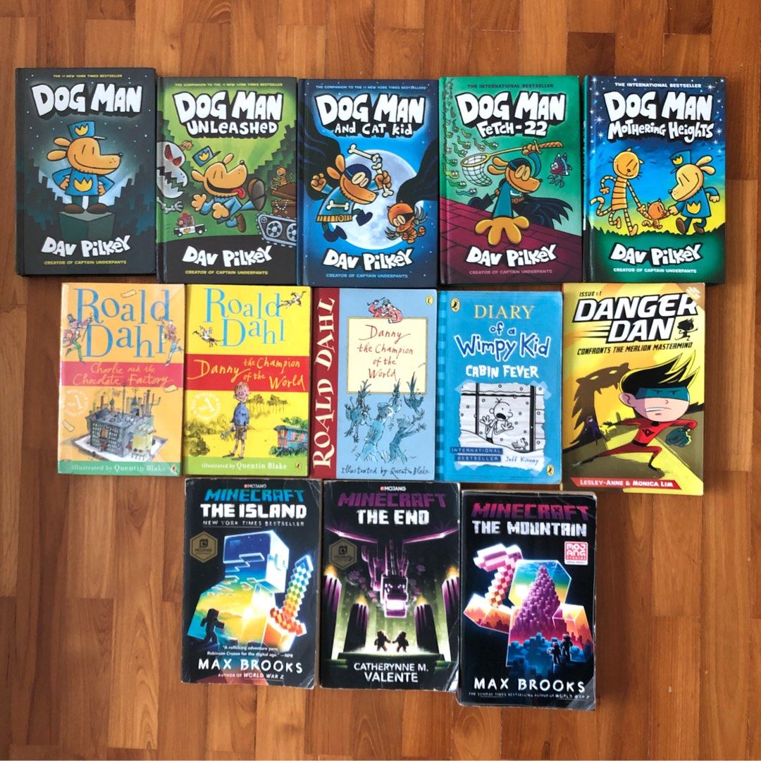 Dog Man Roald Dahl Diary of a Wimpy Kid Danger Dan Minecraft novels ...
