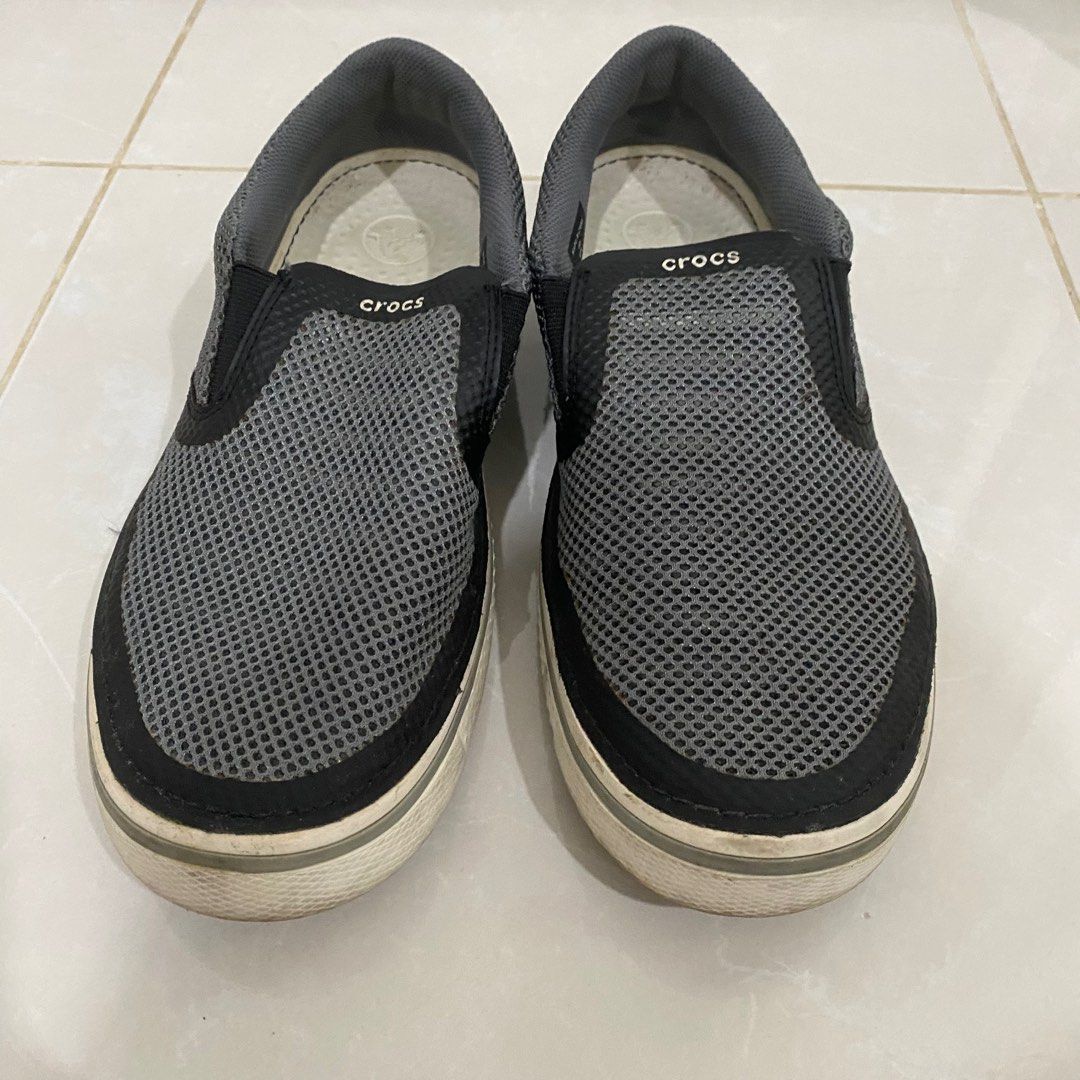 Doublemateo Sepatu Pria Dewasa Crocs Literide Mesh Slip On Mens Shoes ...