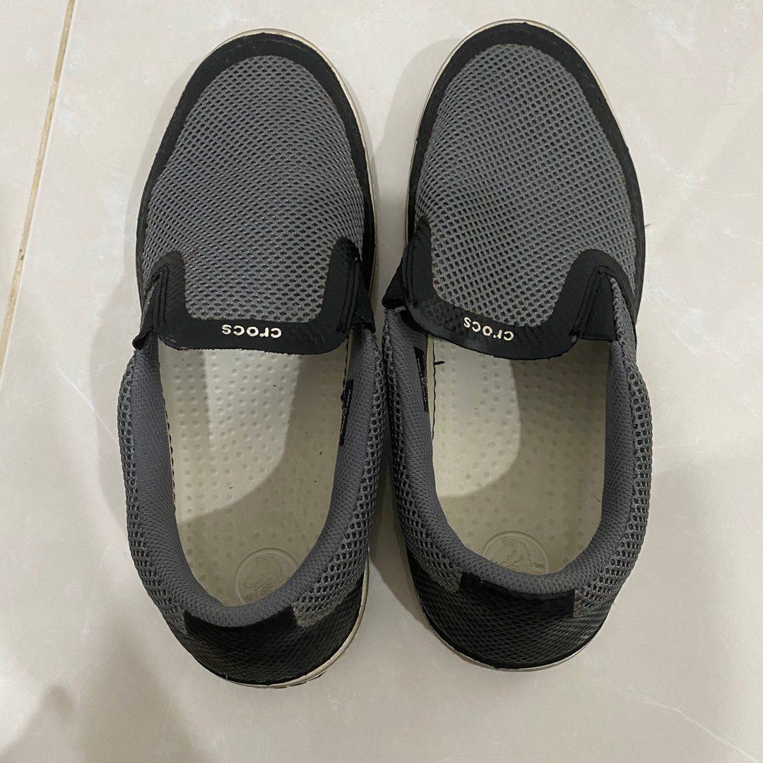 Doublemateo Sepatu Pria Dewasa Crocs Literide Mesh Slip On Mens Shoes ...