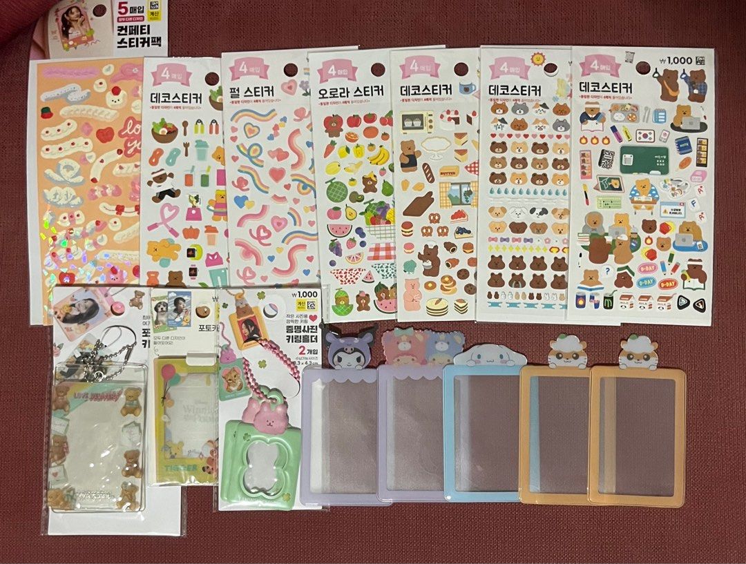duckyworld daiso korea kpop stickers photocard holder sanrio, Hobbies ...