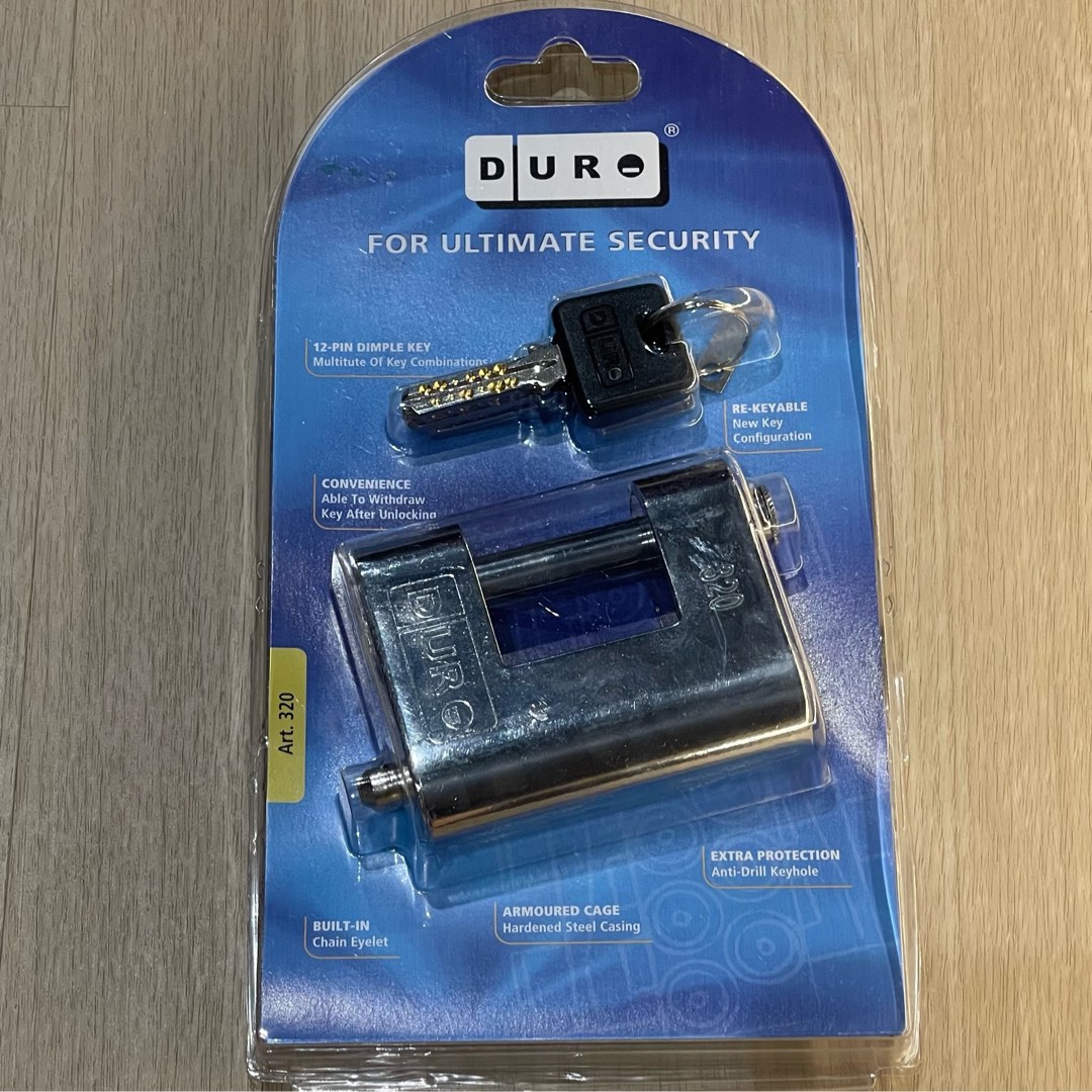 Duro Art 320 Hardened Steel Casing Padlock, Furniture & Home Living ...