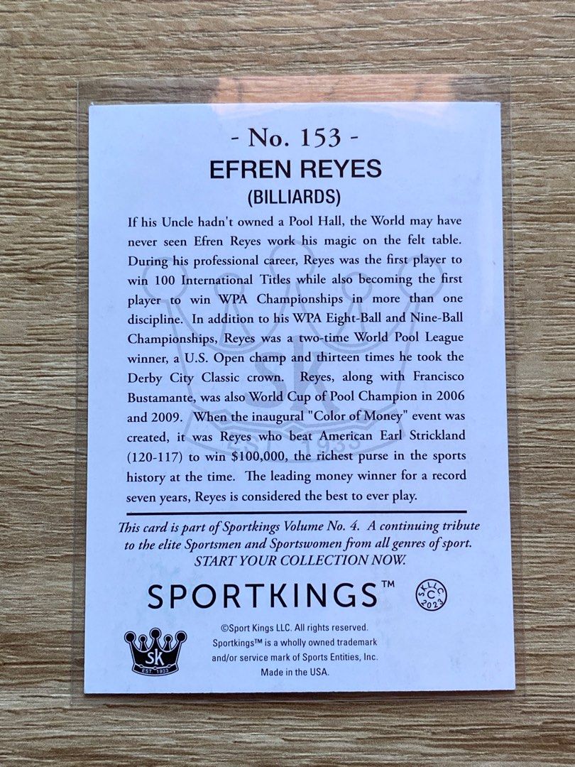 Efren Bata Reyes Sports Kings Card Silver Border on Carousell Efren Bata Reyes Sports Kings Card Silver Border on Carousell