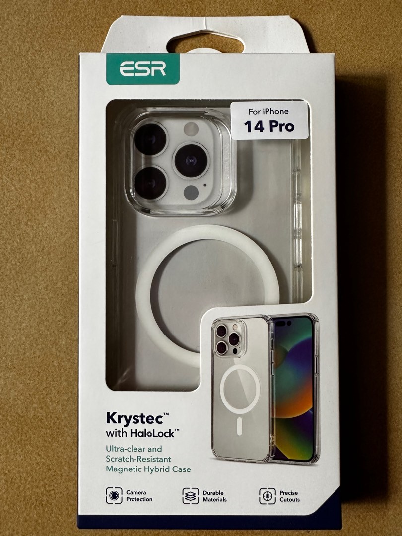 ESR Krystec with HaloLock Ultra Clear Case for iPhone 14 Pro, Mobile ...