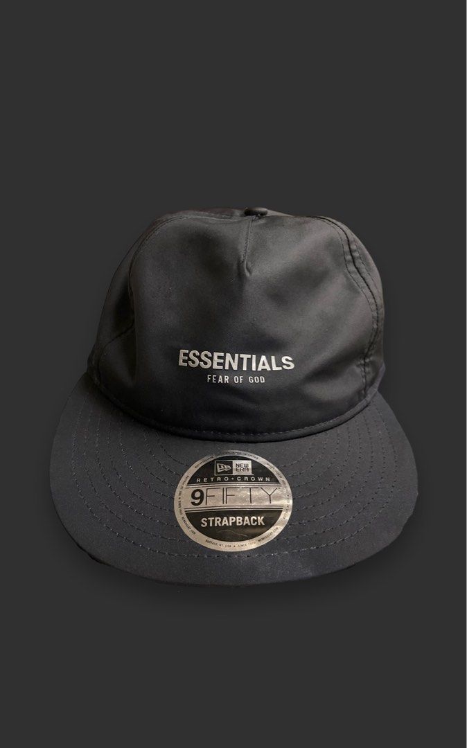 ESSENTIALS Black New Era Edition Retro Crown 9Fifty Cap, 男裝, 手錶及配件, 棒球帽 ...